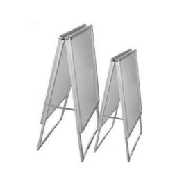 A-skilt med snap system, 70 x 100 cm, alu, blanke hjørner